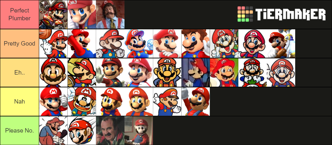 Mario Designs Tier List (Community Rankings) - TierMaker