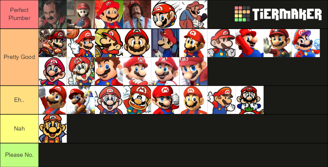 Mario Designs Tier List (Community Rankings) - TierMaker
