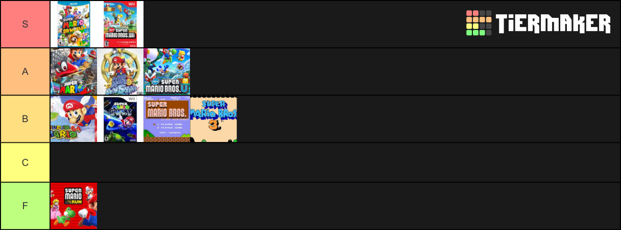 Mario Game Tier List (Community Rankings) - TierMaker