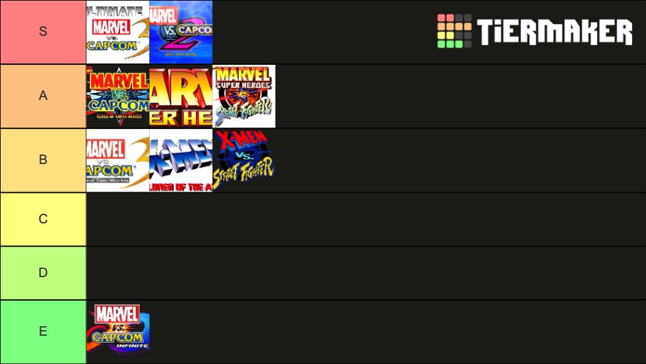 Marvel vs. Capcom Game Tier List (Community Rankings) - TierMaker