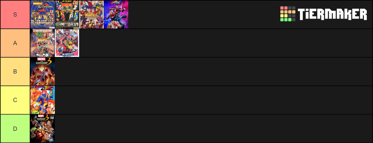 Marvel vs Capcom games Tier List (Community Rankings) - TierMaker