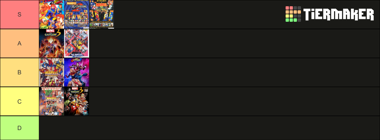 Marvel vs Capcom games Tier List (Community Rankings) - TierMaker