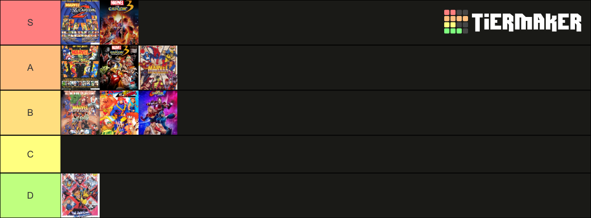 Marvel vs Capcom games Tier List (Community Rankings) - TierMaker
