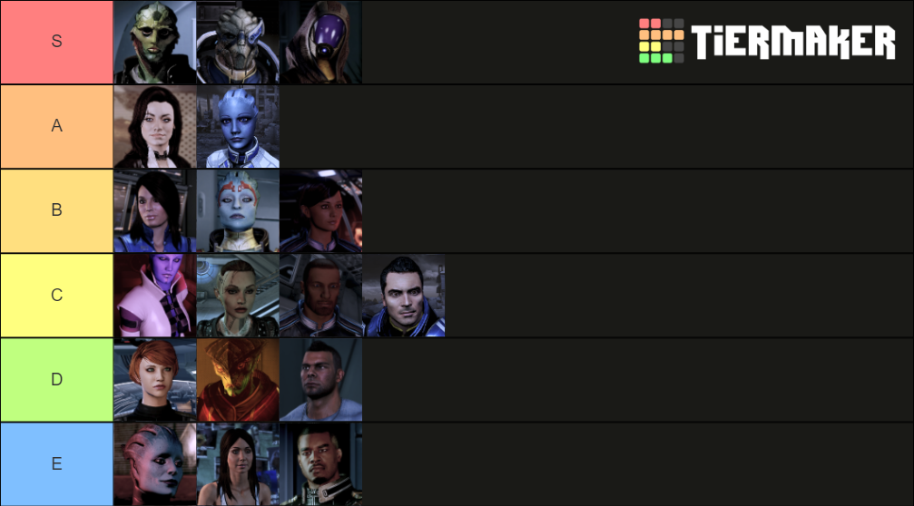 Mass Effect Trilogy Romance Options Tier List (Community Rankings ...
