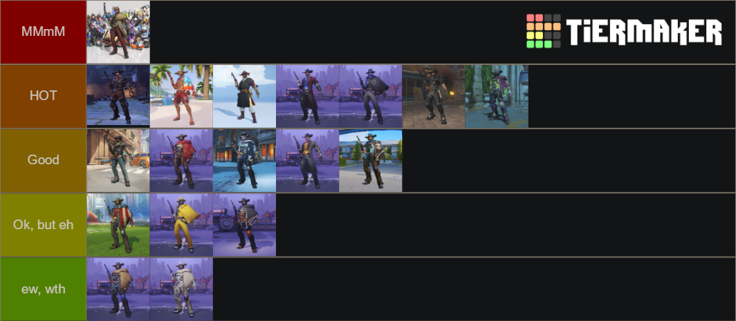 McCree Skins Tier List (Community Rankings) - TierMaker