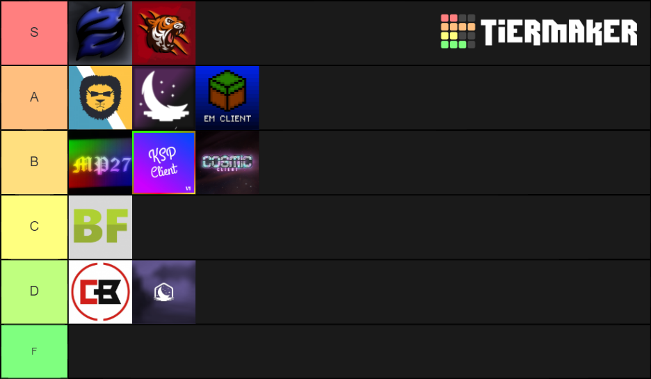 mcpe client Tier List (Community Rankings) - TierMaker