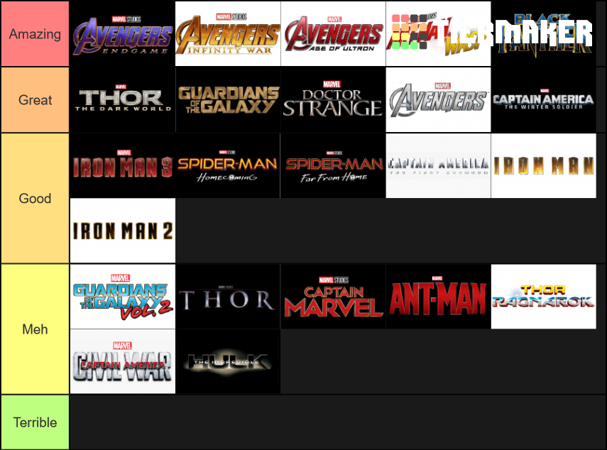 MCU Logos Tier List (Community Rankings) - TierMaker