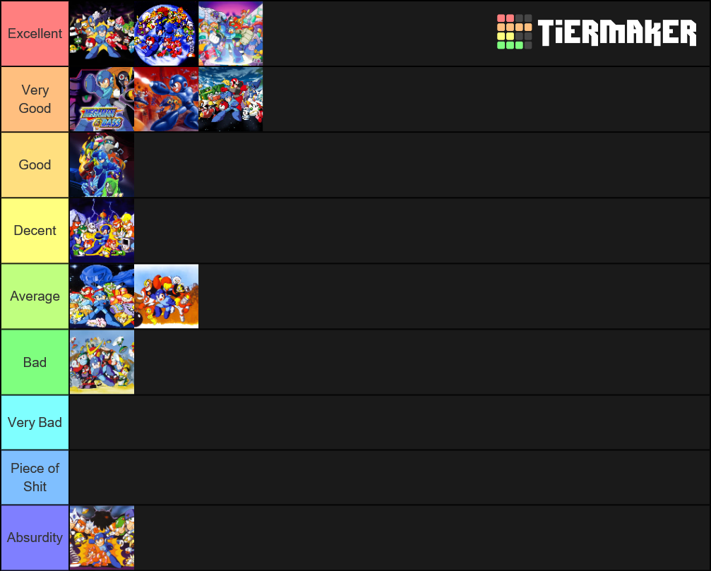 Mega Man Classic Games Tierlist Tier List (Community Rankings) - TierMaker