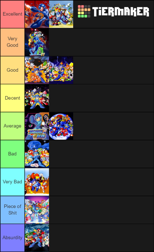 Mega Man Classic Games Tierlist Tier List (Community Rankings) - TierMaker
