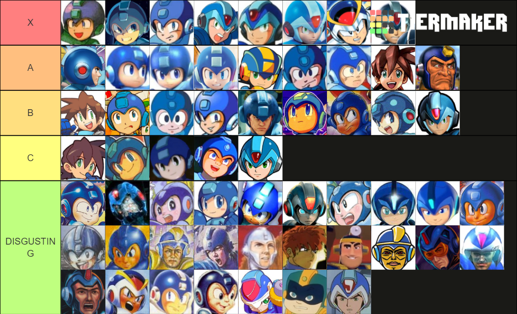 Mega Man Designs Tier List (Community Rankings) - TierMaker