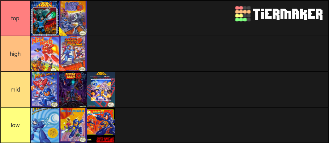 Mega Man Games Tier List (Community Rankings) - TierMaker
