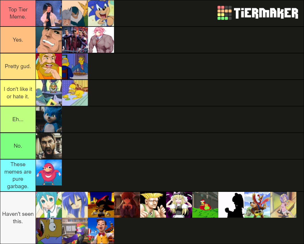 Memes of the Past and Present Tier List (Community Rankings) - TierMaker