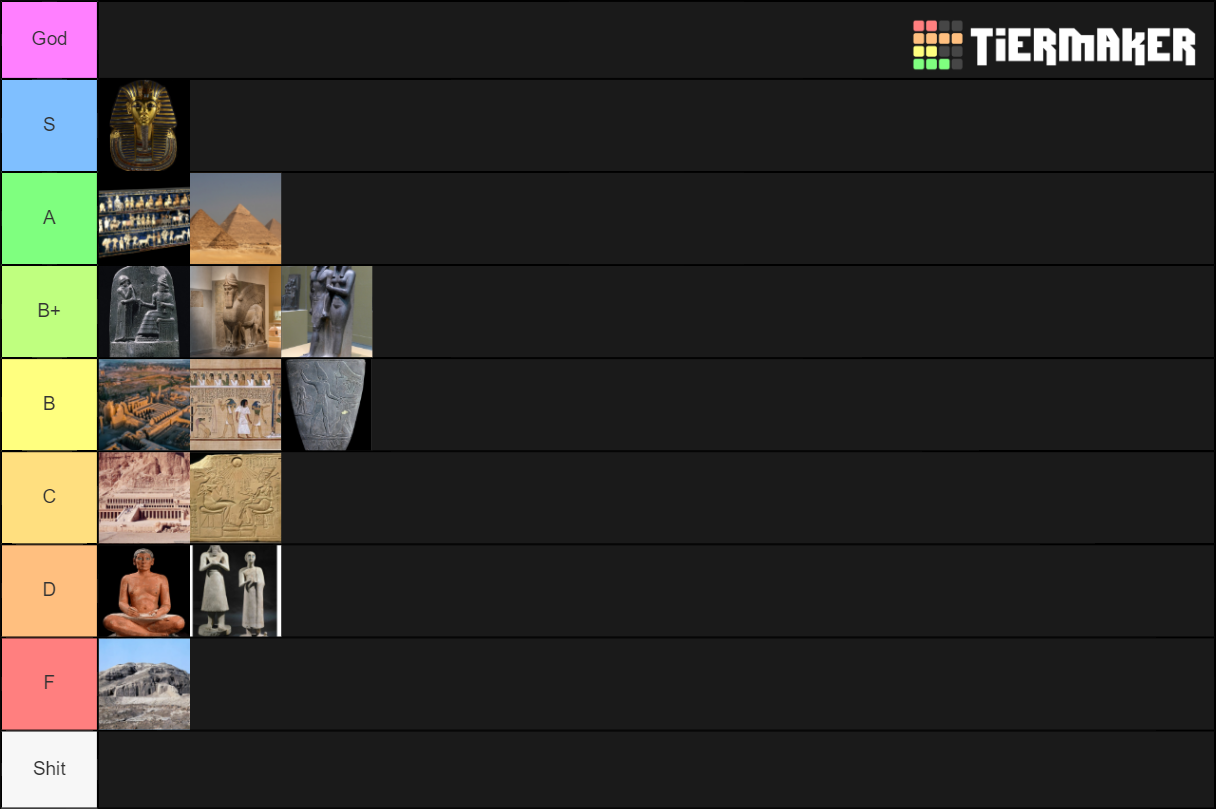 Mesopotamia and Egyptian Art Tier List (Community Rankings) - TierMaker