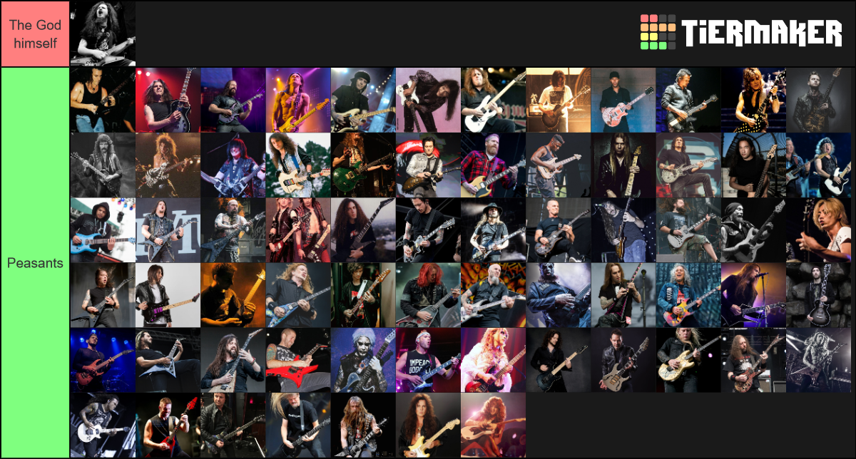 Metal Guitar Gods Tier List (Community Rankings) - TierMaker