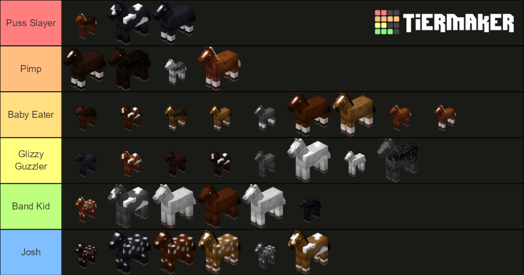 Minecraft Horses Tier List (Community Rankings) - TierMaker