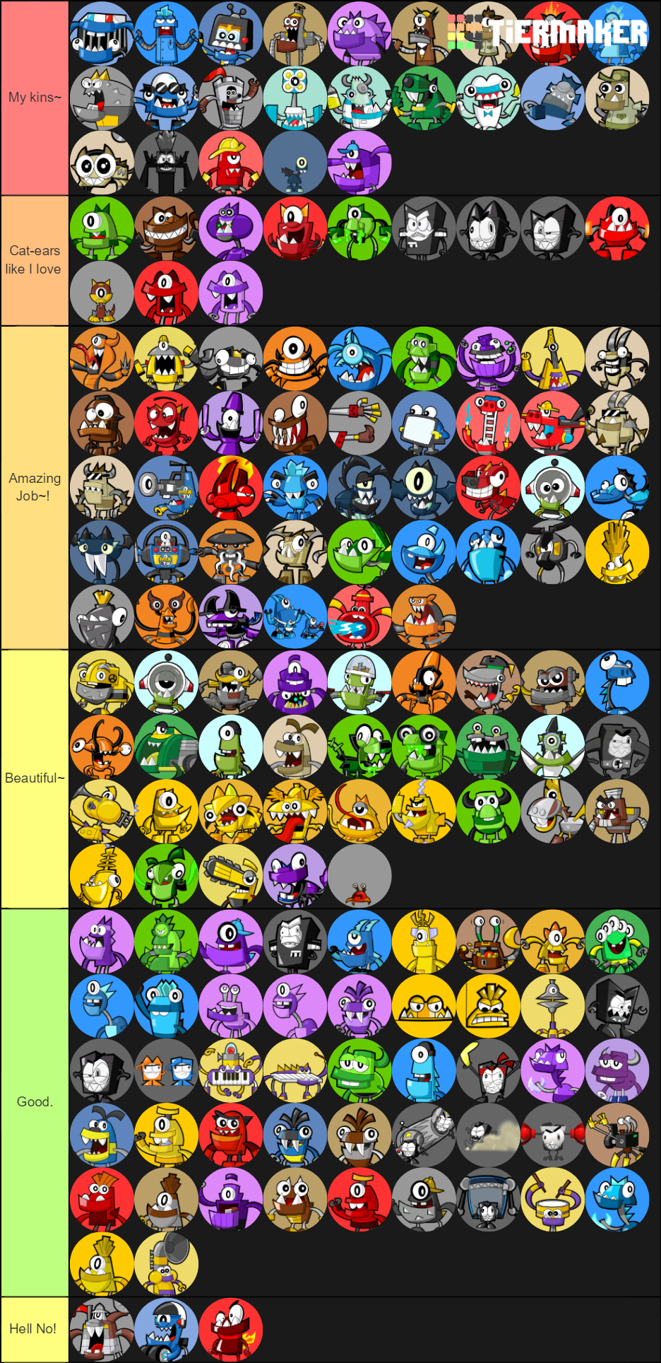Mixels - All Characters Tier List (Community Rankings) - TierMaker