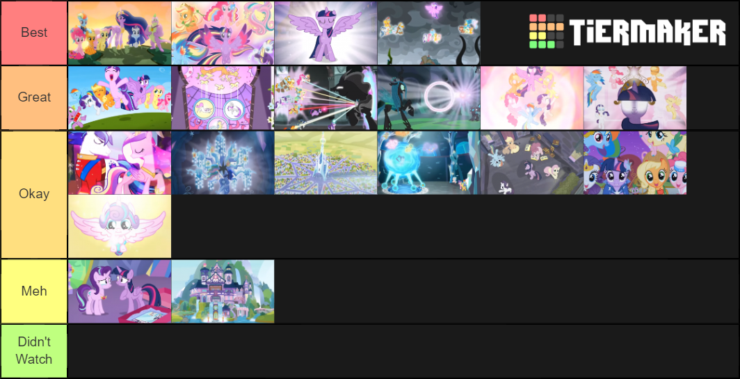 MLP Premieres and Finales Tier List (Community Rankings) - TierMaker