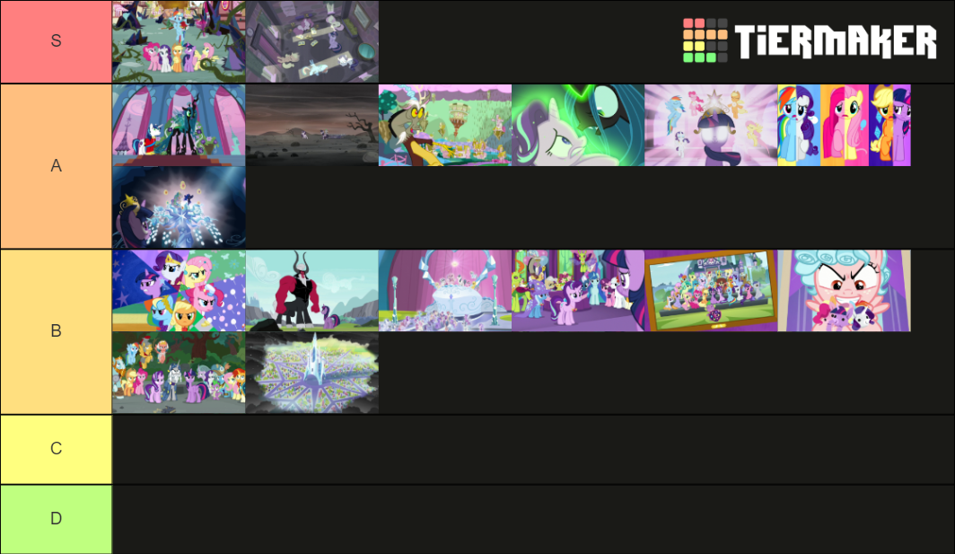 MLP Season Premieres and Finales Tier List (Community Rankings) - TierMaker
