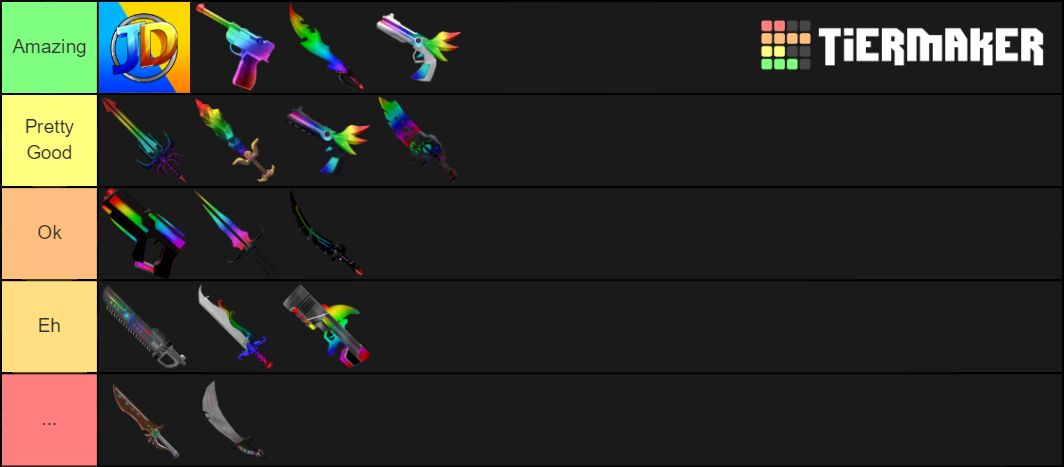 MM2 Chroma Godly Weapons Tier List (Community Rankings) - TierMaker
