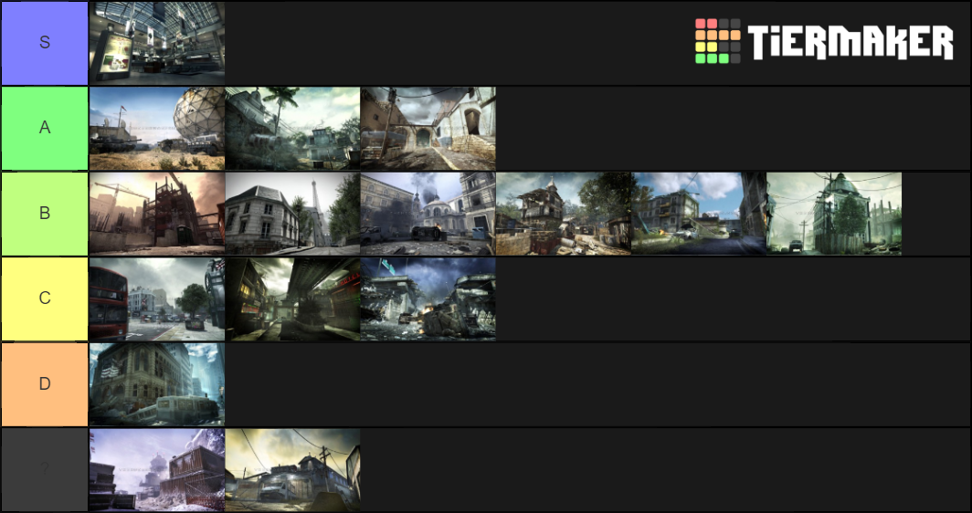 Modern Warfare 3 Maps Tier List (Community Rankings) - TierMaker