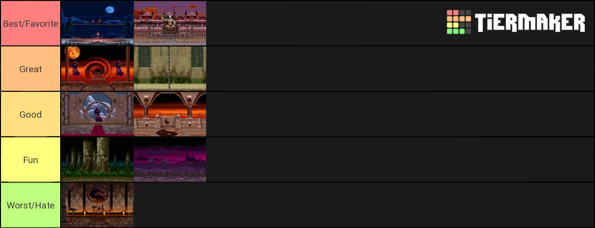 Mortal Kombat 2 Stages Tier List (Community Rankings) - TierMaker