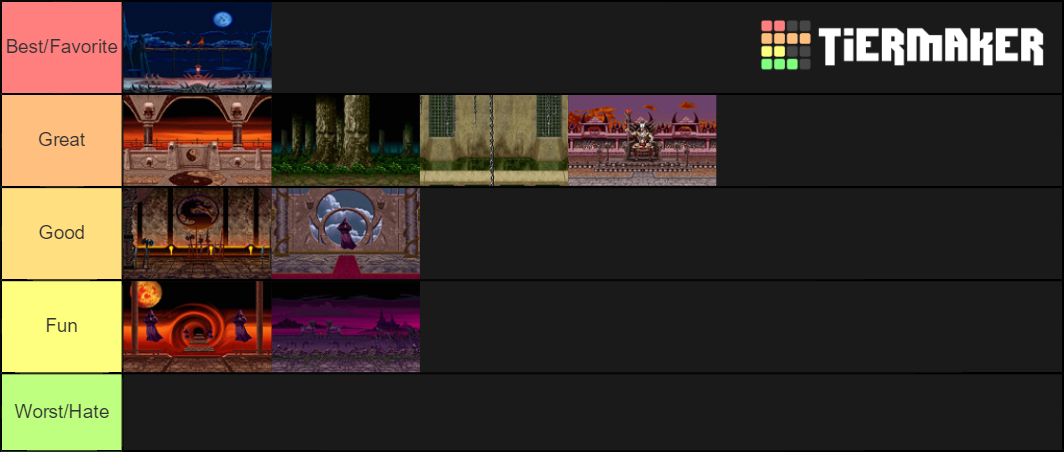 Mortal Kombat 2 Stages Tier List (Community Rankings) - TierMaker
