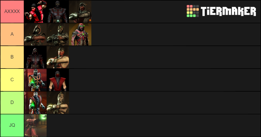 Mortal Kombat Ermac Skins Tier List (Community Rankings) - TierMaker