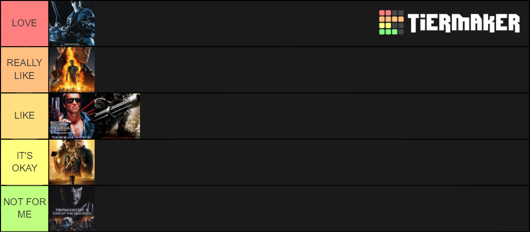 Terminator Tier List (Community Rankings) - TierMaker
