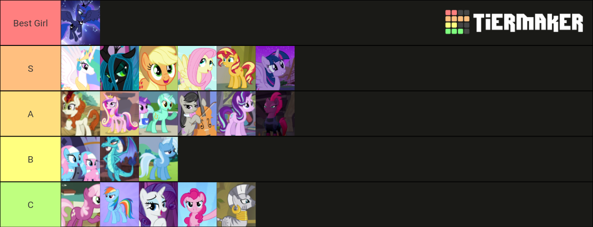 My Little Pony Character Tier List (Community Rankings) - TierMaker