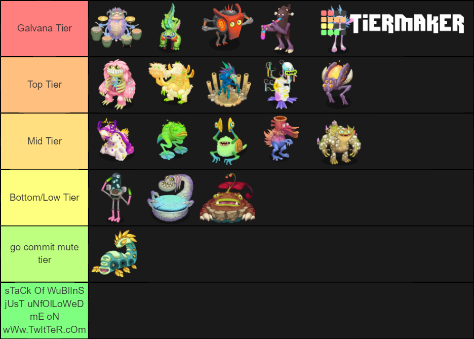 My Singing Monsters Wublins Tier List (Community Rankings) - TierMaker