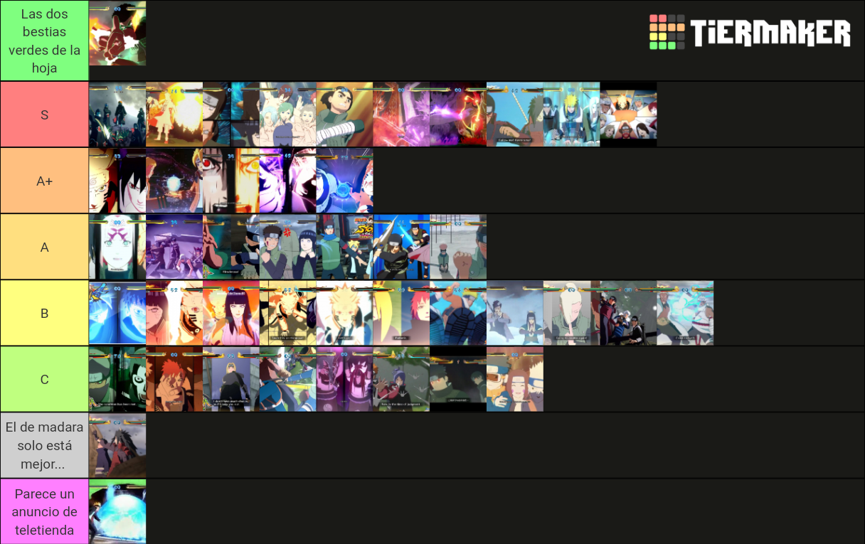 Naruto Storm 4 Ultimate Jutsus Tier List (Community Rankings) - TierMaker