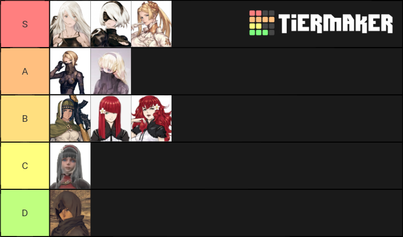 Nier Automata Best Female Characters / Waifus Tier List (Community ...
