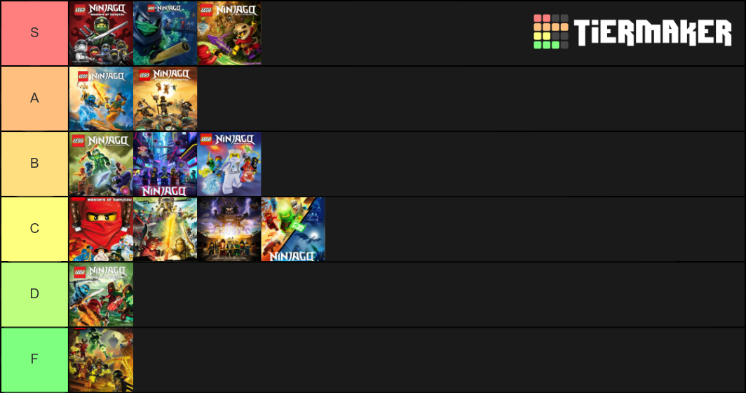 Ninjago Seasons Ranking Tier List (Community Rankings) - TierMaker Ninjago Seasons Ranking Tier List (Community Rankings) - TierMaker