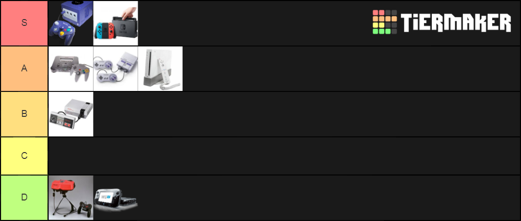 Nintendo Consoles Tier List (Community Rankings) - TierMaker