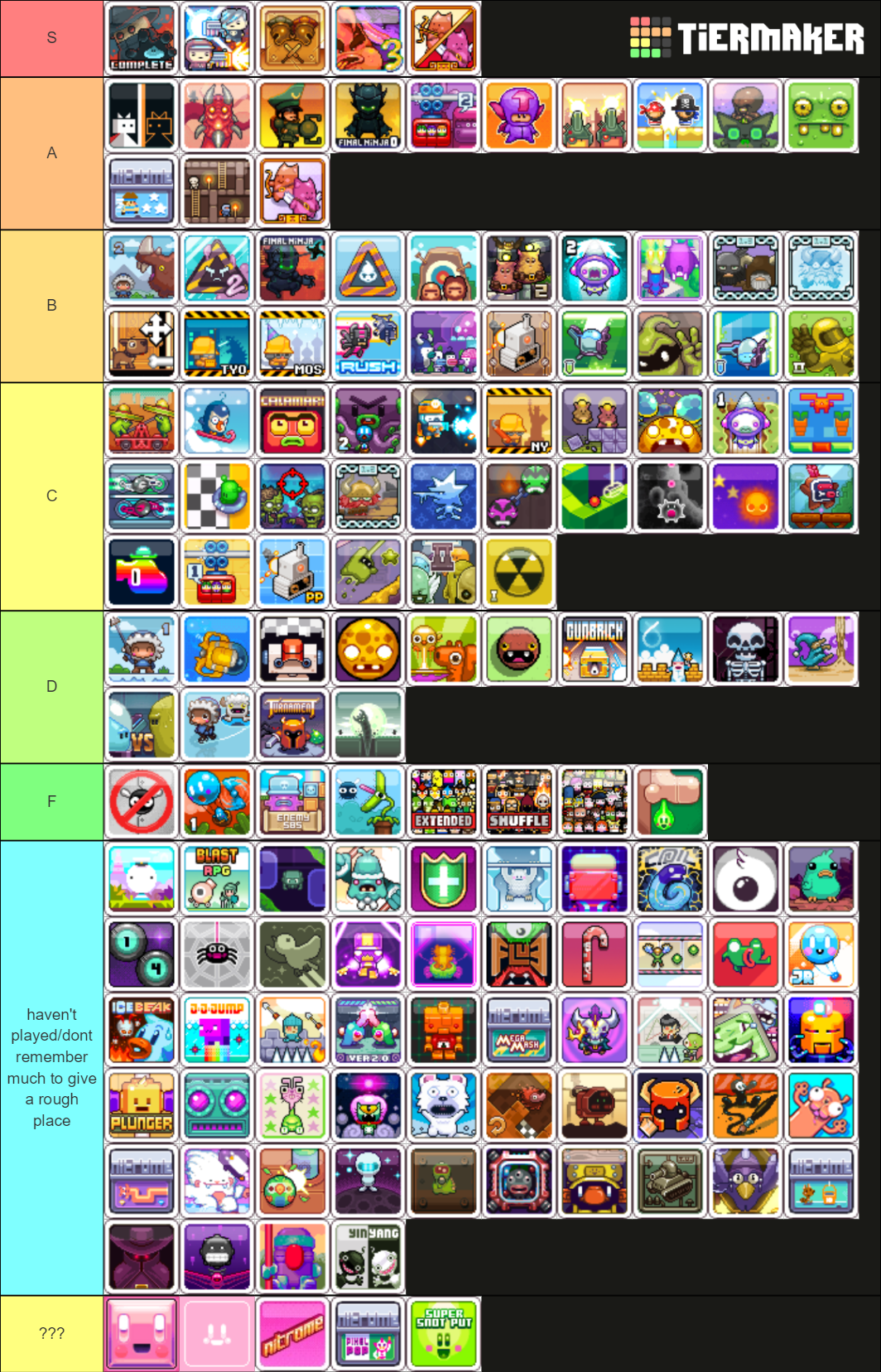 Nitrome Flash Games Tier List (Community Rankings) - TierMaker