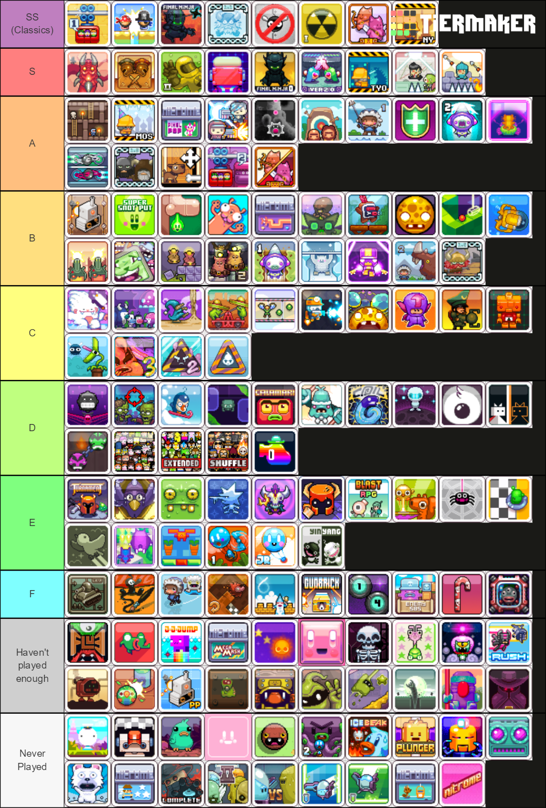 Nitrome Flash Games Tier List (Community Rankings) - TierMaker