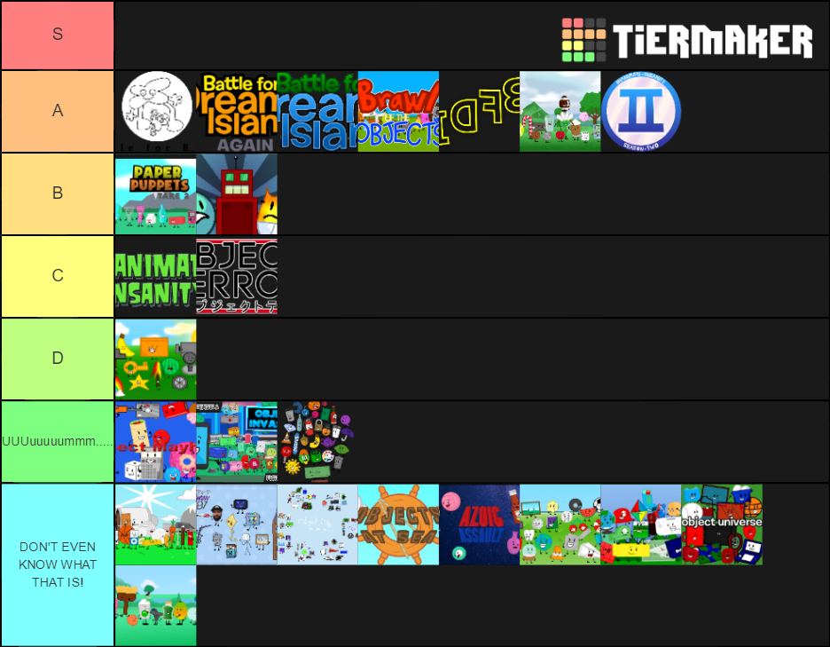 Obiect Show Tier List (Community Rankings) - TierMaker
