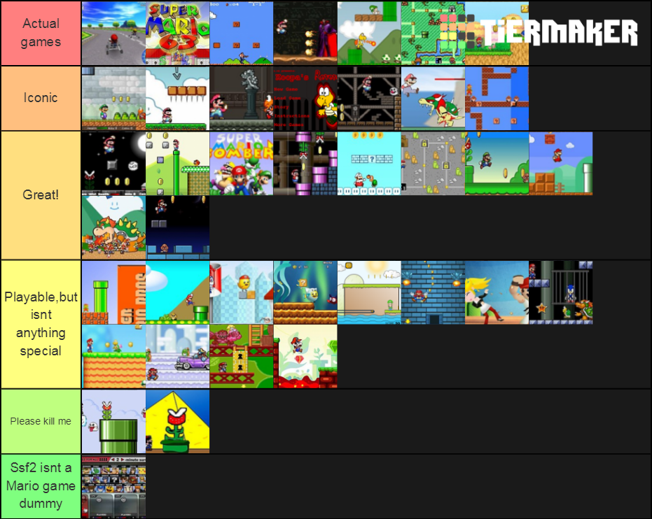 Old Mario Flash Games Tier List (Community Rankings) - TierMaker