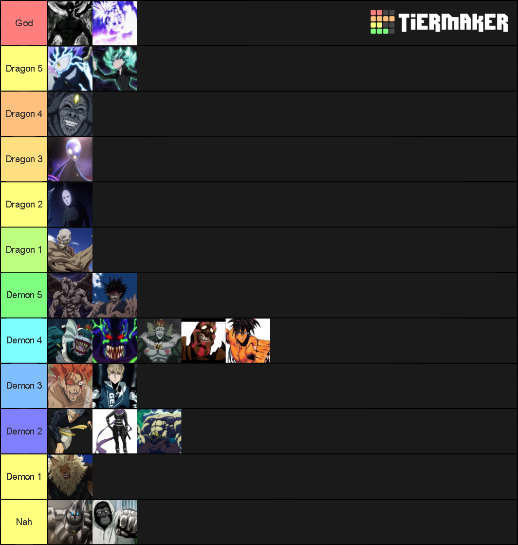 One Punch man Tier List (Community Rankings) - TierMaker