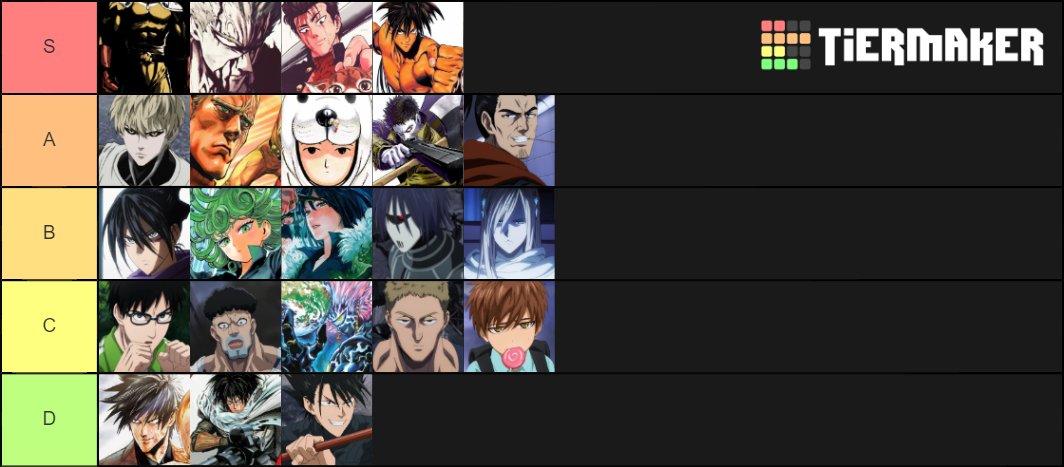 One Punch Man Characters Tier List (Community Rankings) - TierMaker