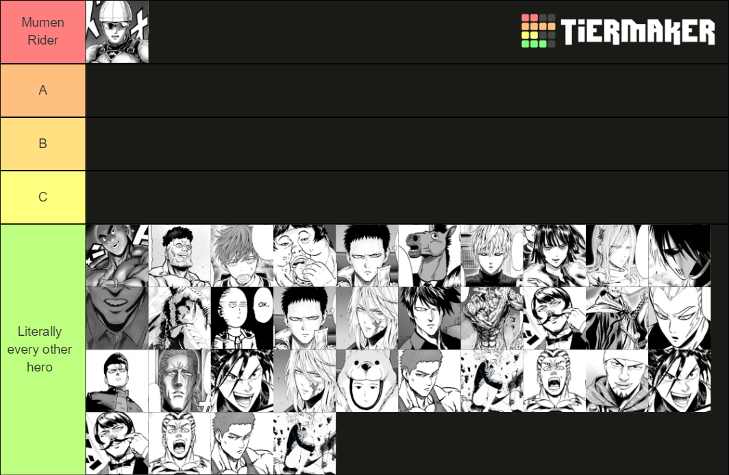 One punch man heroes Tier List (Community Rankings) - TierMaker