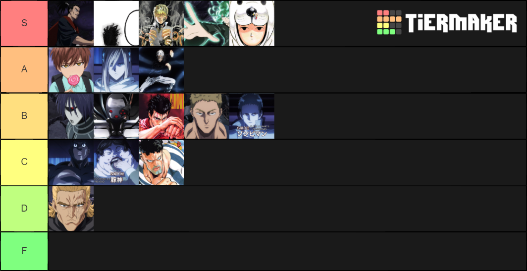One Punch Man S Class Heroes Tier List (Community Rankings) - TierMaker