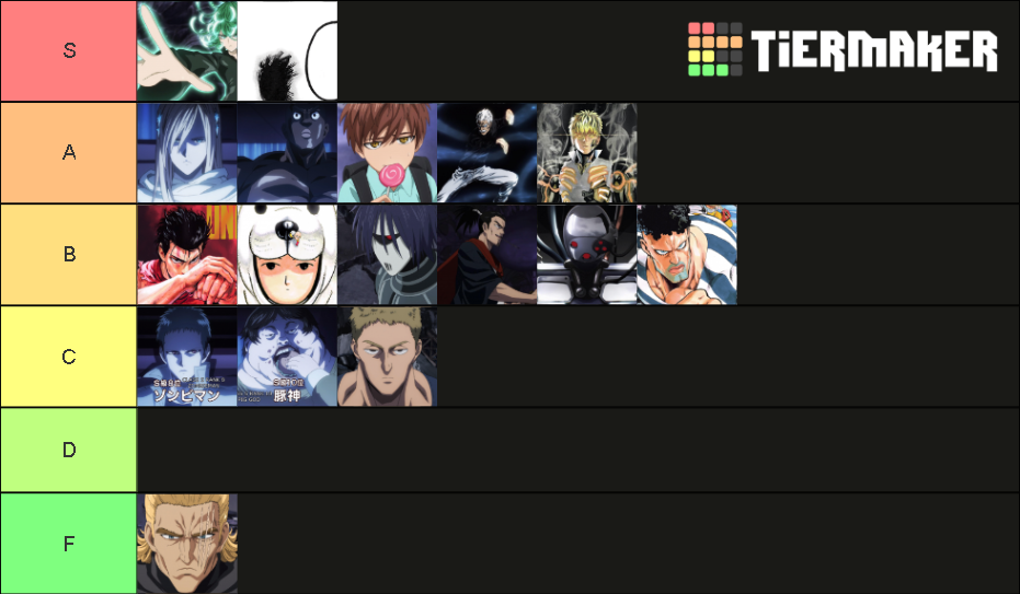 One Punch Man S Class Heroes Tier List (Community Rankings) - TierMaker