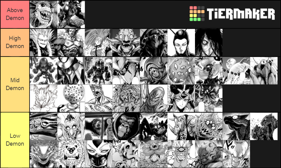 One Puncha Man - All Demon Disaster Level Monsters Tier List (Community ...