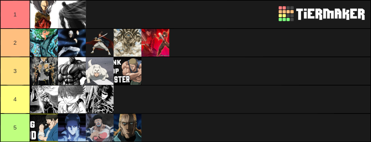 OPM S CLASS HEROES Tier List (Community Rankings) - TierMaker