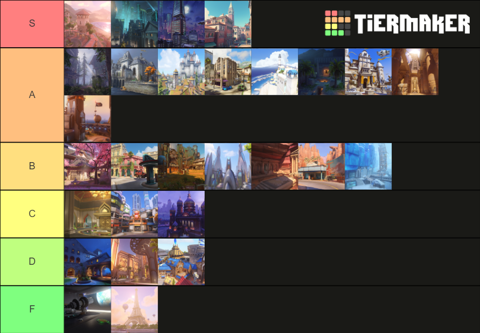 Overwatch all in-game maps Tier List (Community Rankings) - TierMaker