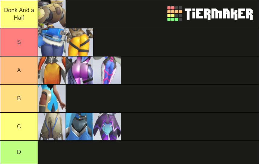 OW Butt (full cast) Tier List (Community Rankings) - TierMaker