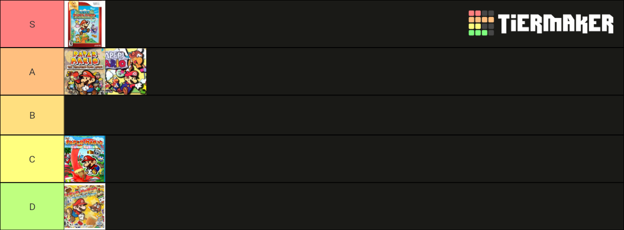 Paper Mario games Tier List (Community Rankings) - TierMaker