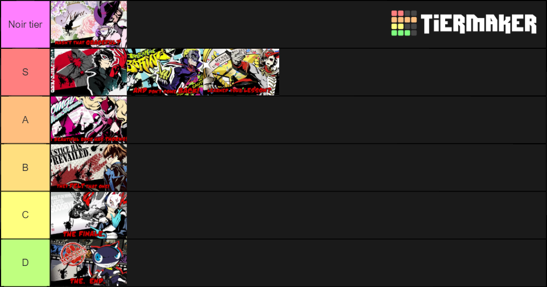 Persona 5 All Out Attack Splash Screens Tier List (Community Rankings ...