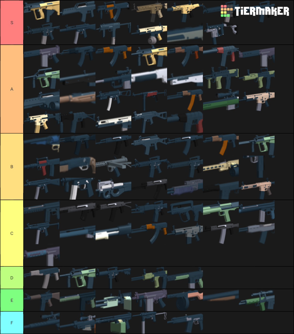 Phantom Forces Primaries Tier List (Community Rankings) - TierMaker